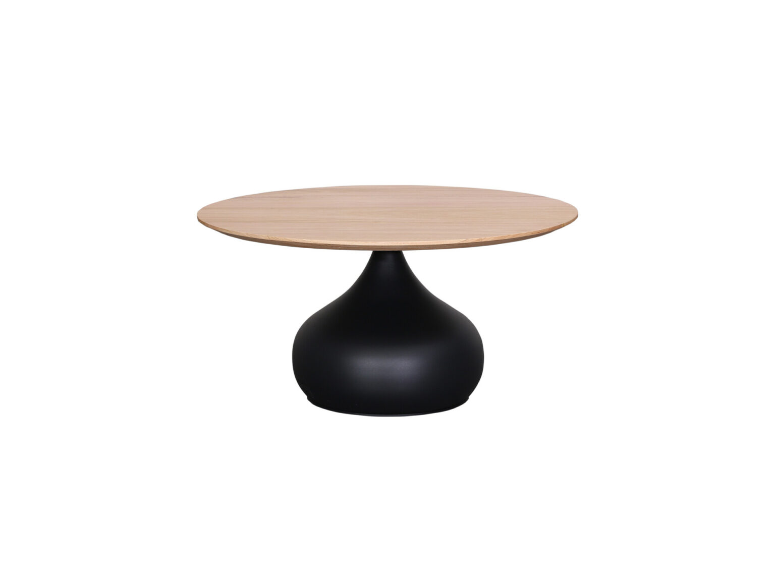 LORENZO ROUND COFFEE TABLE | Ash & Metal Base, D800 - Marri & More