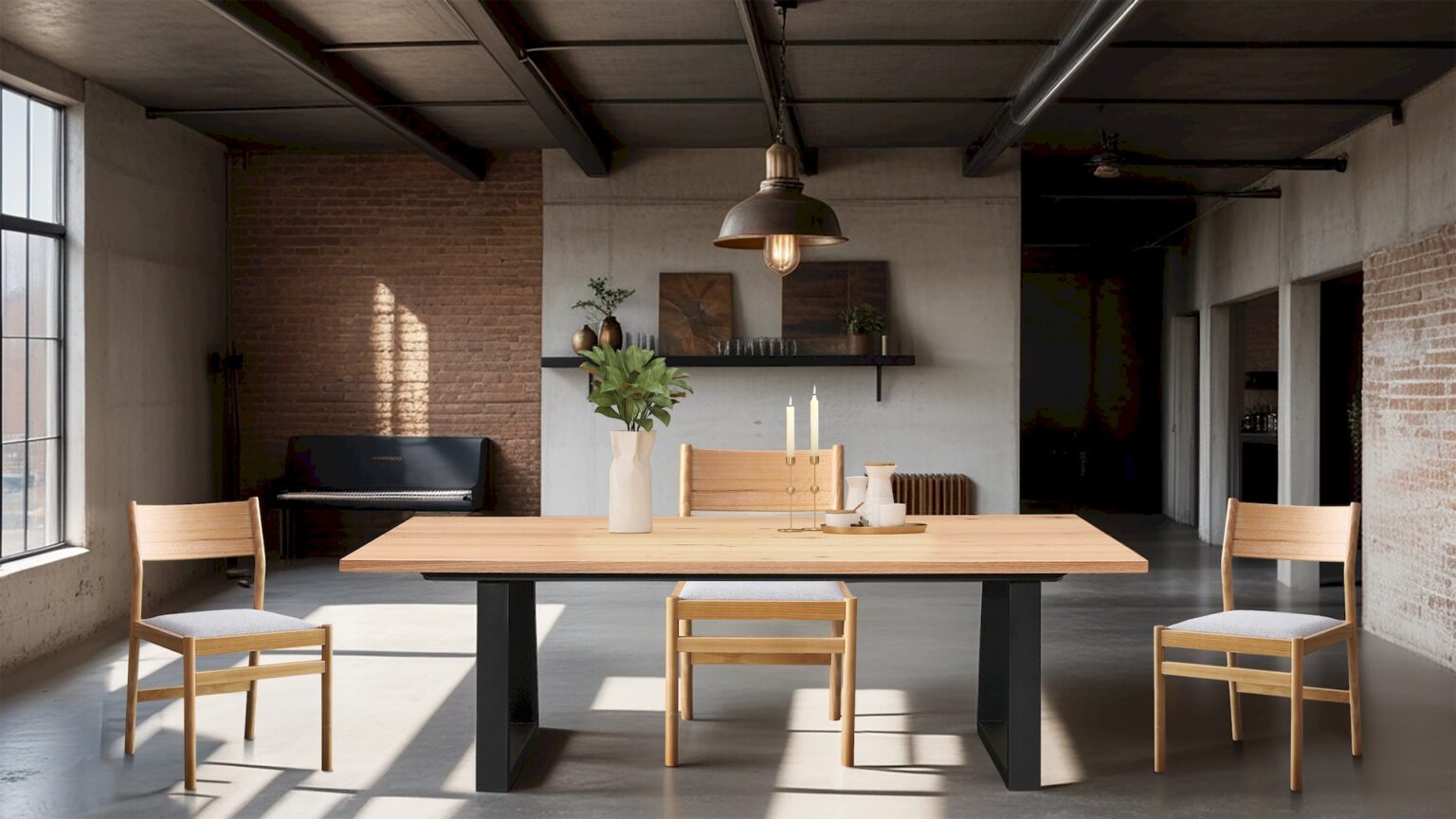 HUNTER DINING TABLE | White Oak Veneer 2100 - Marri & More