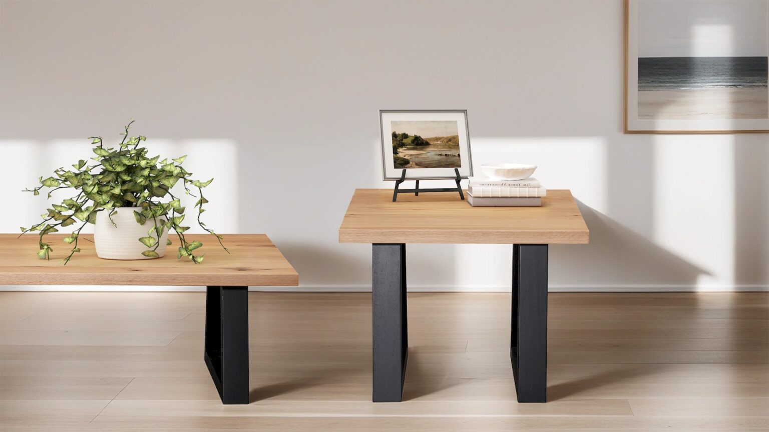 HUNTER SIDE TABLE | White Oak Veneer - Marri & More