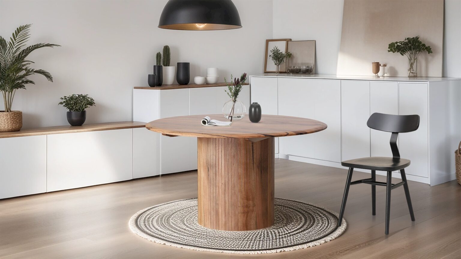 ULURU ROUND DINING TABLE | Solid Marri & Veneer R1350 - Marri & More